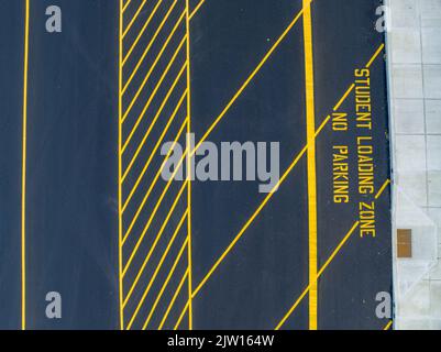 Overhead photo of Student Loading Zone at a typical school Stock Photo ...