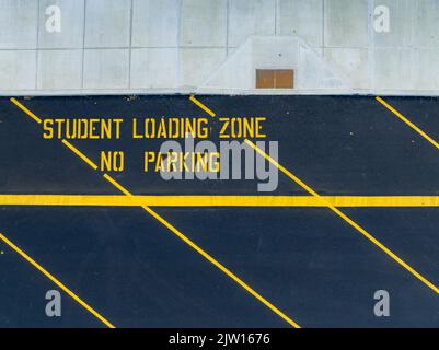 Overhead photo of Student Loading Zone at a typical school Stock Photo ...
