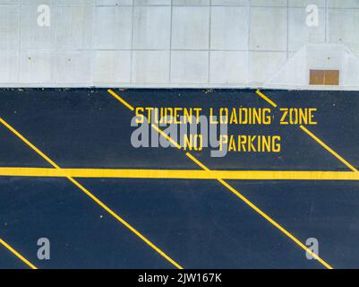 Overhead photo of Student Loading Zone at a typical school Stock Photo ...