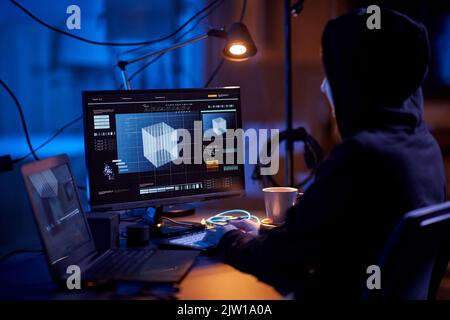 programmer working with 3d graphics on computer Stock Photo - Alamy