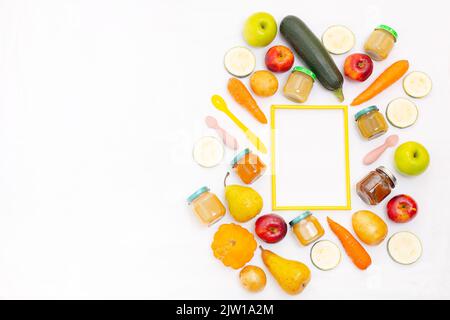 Baby puree with vegetables and fruits. Selective focus. Food Stock ...