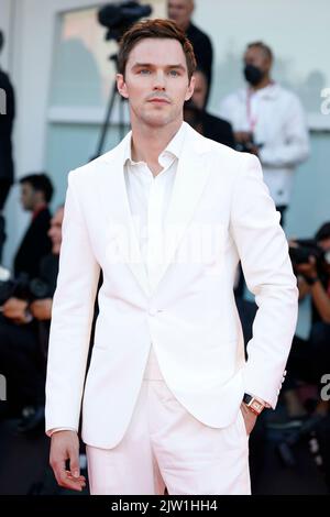 Nicholas Hoult attends the premiere of 'Bones and All' during the 79th ...