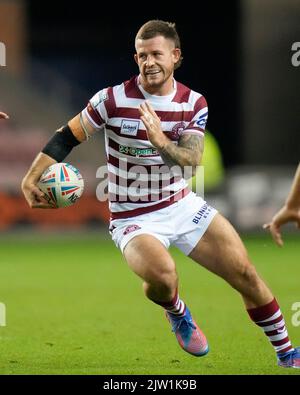 Cade Cust #6 of Wigan Warriors arrives at Headingley Stadium ahead of ...