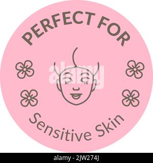 Perfect for sensitive skin, label for cosmetics Stock Vector Image ...