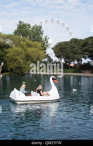 South Marine Park boating lake, South Shields Stock Photo - Alamy