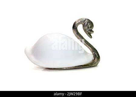 Image of swan sculpture with shells as part of its body. isolated on ...