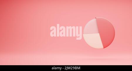 Pie chart and circular loading process 3d rendering, three section 3D Infographic Pie Chart ...