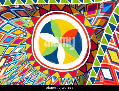 Najdi style inspired background; watercolor drawing Stock Photo - Alamy