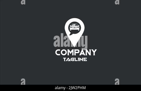 minimal car GPS logo template Stock Vector Image & Art - Alamy