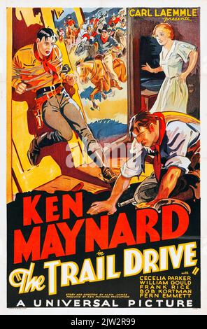 Vintage western. film poster - Ken Maynard - Honor of the Range ...