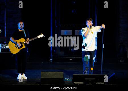 Italy. 02nd Sep, 2022. Andrea De Filippi, aka Alfa performing on stage ...