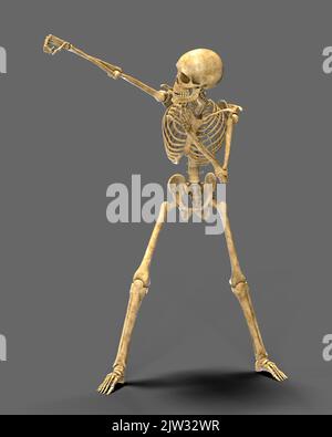 Skeleton boxing, illustration Stock Photo - Alamy