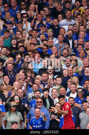 Liverpool's Luis Diaz gestures during the English Premier League soccer ...