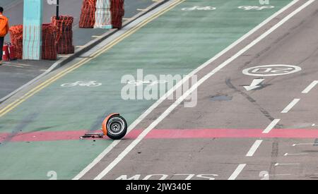 Brighton UK 3rd September 2022 - 88 year old Jim Tiller crashes his ...