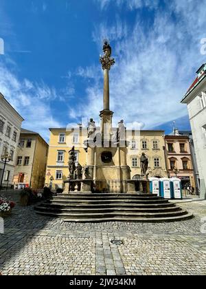 The Plague Column, Sumperk, Czech Republic Stock Photo - Alamy
