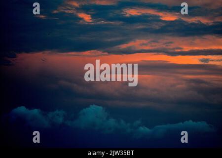 Marseille, France. 02nd Sep, 2022. Storm clouds over Marseille, France ...