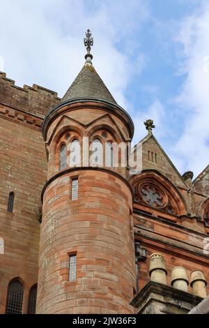 Facade detail, Mount Stuart, Isle of Bute, Scotland Stock Photo - Alamy