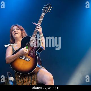 Ciara Mary-Alice Thompson of CMAT on stage during the Teenage Cancer ...