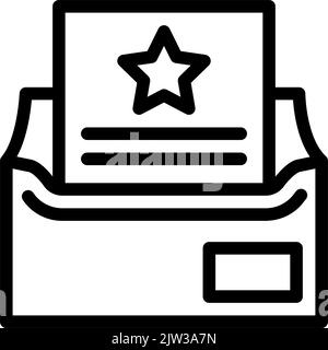 event triggered email line icon vector illustration Stock Vector Image ...