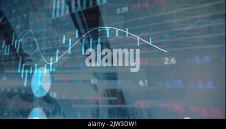 Image of data processing over modern building Stock Photo - Alamy