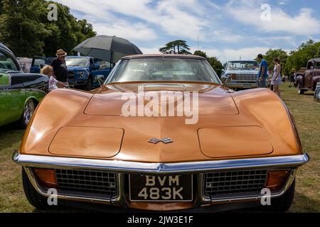 1972 Corvette Stingray coupe on display at the American Auto Club Rally ...
