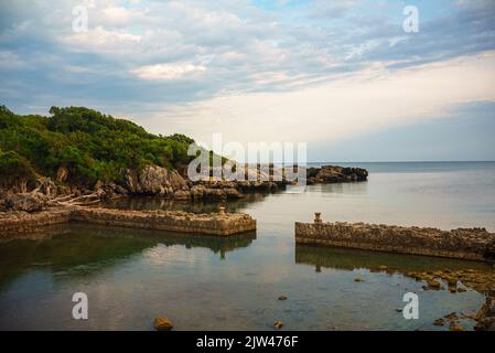 Medieval Roman backwater for fish farming. Porticciolo Romano Di ...