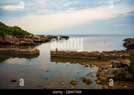 Medieval Roman backwater for fish farming. Porticciolo Romano Di ...