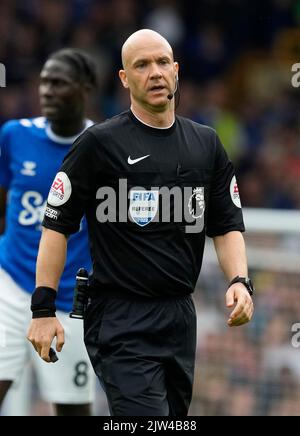Anthony Taylor, referee during the Premier League match at Old Trafford ...