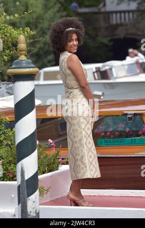 VENICE, ITALY - SEPTEMBER 03: Lisa Miranda and Marinelly Vaslon during ...