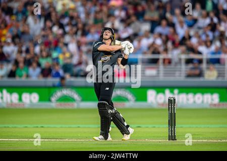 Manchester Originals' Tristan Stubbs during the The Hundred match ...