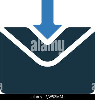 Inbox, letter icon - Vector EPS file. Perfect use for print media, web ...