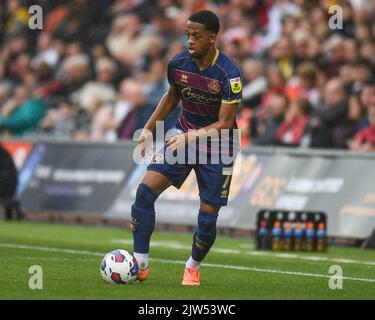 Chris Willock #7 of QPR during the pre-game warmup during the Sky Bet ...