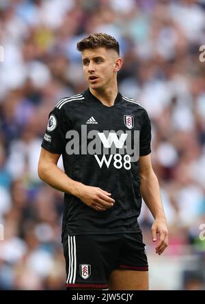 Tom Cairney of Fulham during the Premier League match at Stamford ...