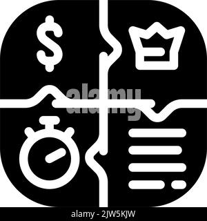 budget authority needs timeline glyph icon vector illustration Stock ...