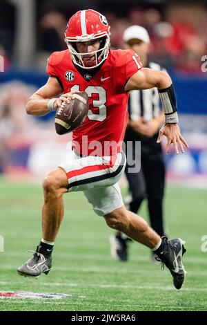 Georgia quarterback Stetson Bennett (13) during the second half of an ...