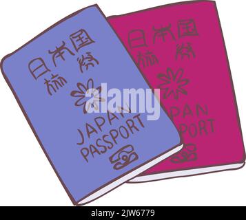 This is a Illustration of Japanese passport Stock Vector Image & Art ...