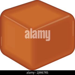 caramel cube cartoon vector illustration Stock Vector Image & Art - Alamy