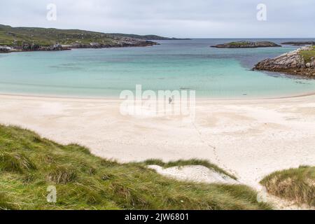 Dunes and White Sand at Carnish Beach, Uig Bay, Carnish, Uig, Lewis ...