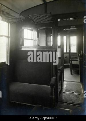 Interior of a motor vehicle from the Ombc 1904-1910 series of the N.S ...