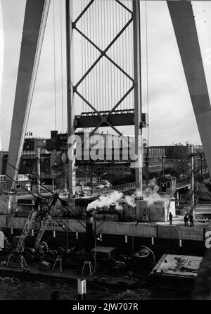 The construction of a new bridge over the Oude Maas River, as ...
