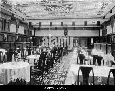 Interior of the Jaarbeursgebouw (Vredenburg) in Utrecht: the lunchroom ...