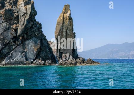 Steep rocks and caves are worth seeing. Boat tours are made to the ...
