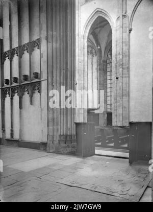 Interior of the Domkerk in Utrecht: View of the chapels of the bishops ...