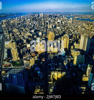 New York 1980s, WTC World Trade Center twin towers, prior before 9 11 ...