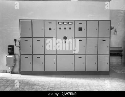 Interior of the substation for the power supply of the overhead line in ...