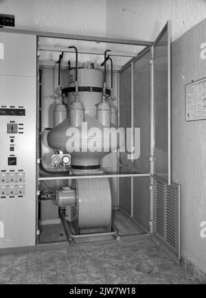 Interior of the substation for the power supply of the overhead line in ...
