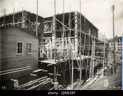 View of the first Jaarbeurs building on Vredenburg in Utrecht Stock ...