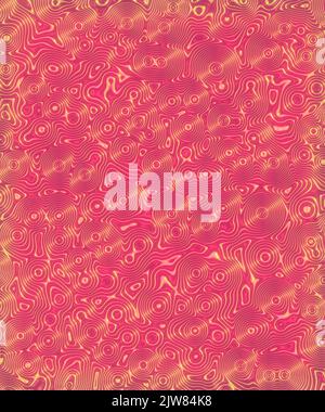 Foil texture made of embossed rings with bloom effect, magenta shades ...