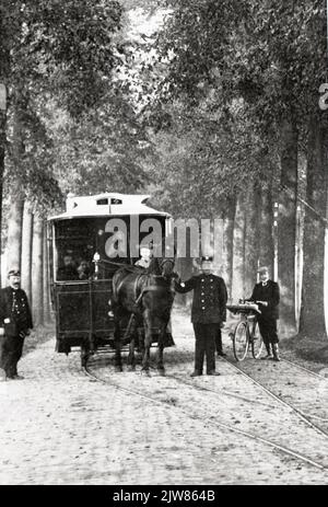 Image of the horse tram of the tram and barged service (for) Vreeswijk ...