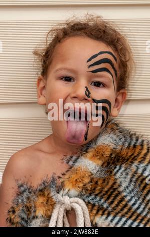 Maori Children Dressed in Maori Dress, Rotorua, North Island, New ...